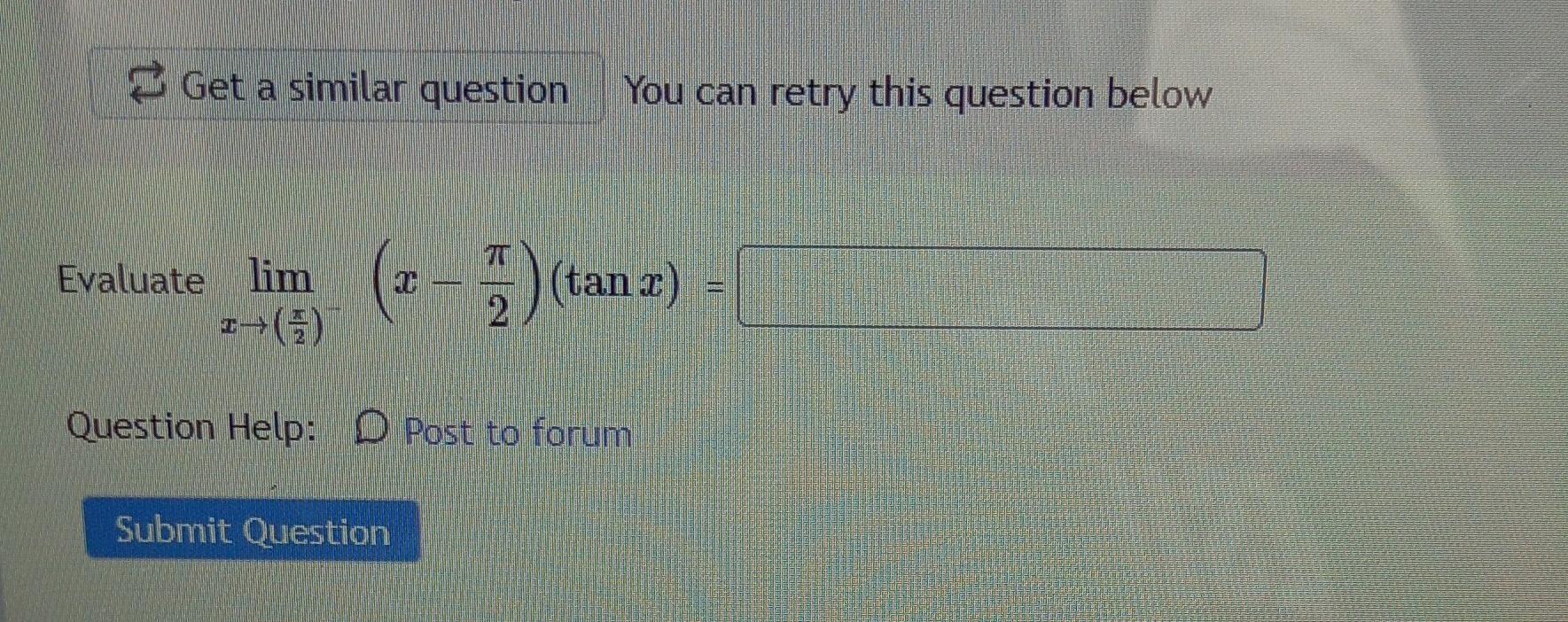 Solved You can retry this question below | Chegg.com