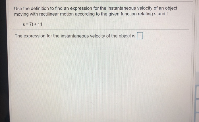 Solved Use the definition to find an expression for the | Chegg.com
