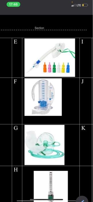 17:46 LTE Section E F G K H 17:46 LTE Section A B C | Chegg.com