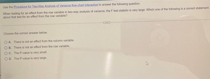 Solved Use the Procedure for Two-Way Analysis of Variance | Chegg.com