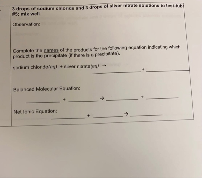 Solved Ionic Precipitation Reactions in Aqueous Solutions | Chegg.com