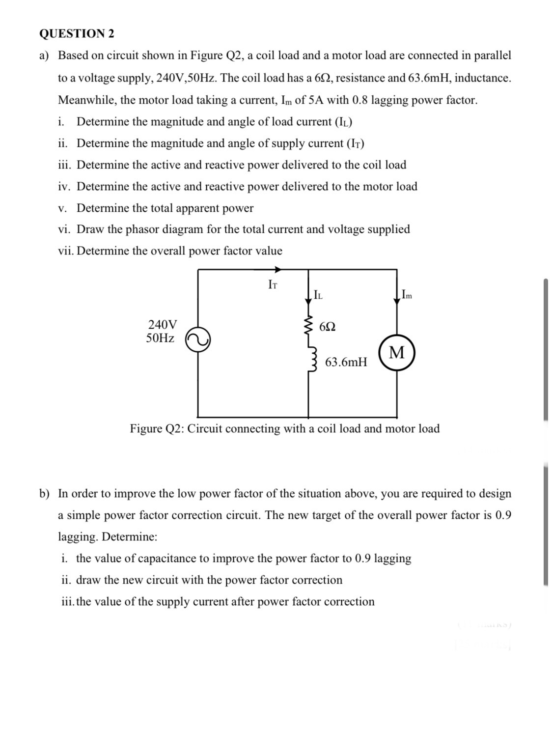 Solved QUESTION 2a) ﻿Based on circuit shown in Figure Q2, ﻿a | Chegg.com