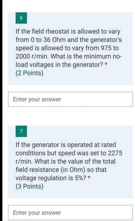 Solved The magnetization curve for a separately excited dc | Chegg.com