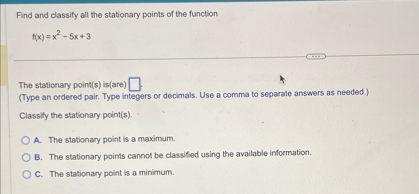 Solved Find and classify all the stationary points of the | Chegg.com