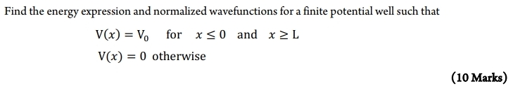 Solved Find the energy expression and normalized | Chegg.com
