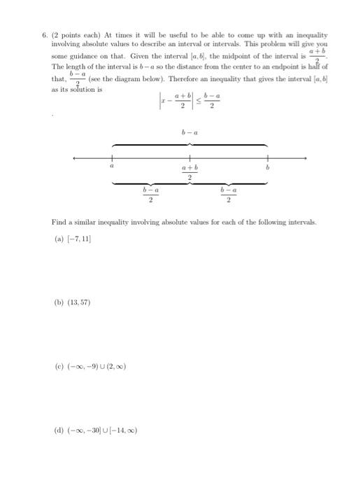Solved 4. (4 points ench) Solve each inequality. Graph the | Chegg.com