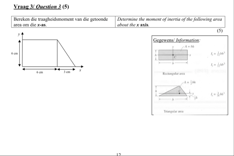 Solved Vraag 3/ ﻿Ouestion 3 (5)\table[[\table[[Bereken die | Chegg.com
