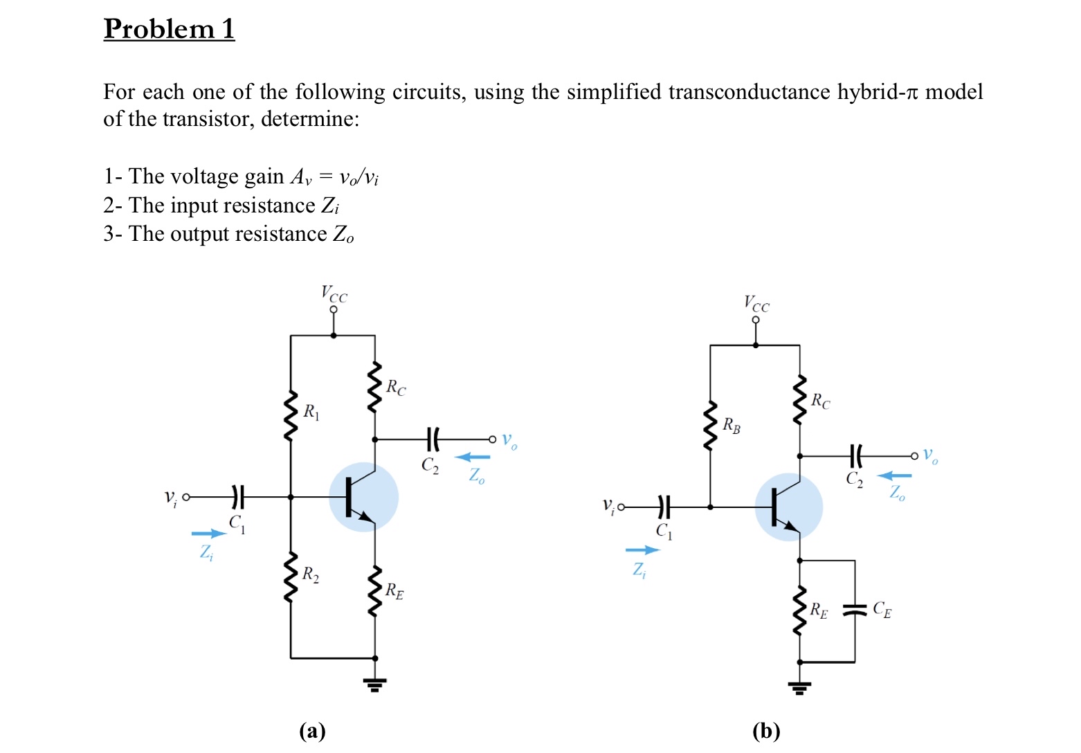Solved Problem 1For each one of the following circuits, | Chegg.com