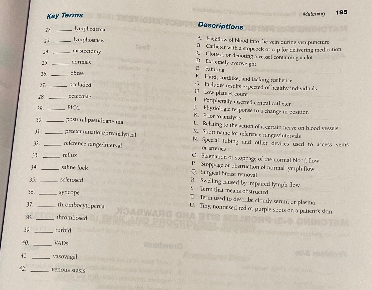 Solved Key TermsMatching195 | Chegg.com