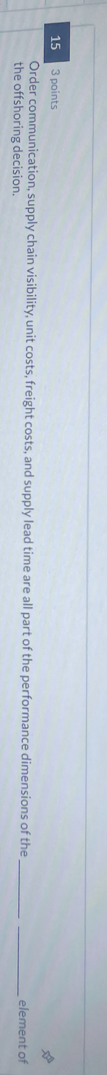 Solved Order communication, supply chain visibility, unit | Chegg.com
