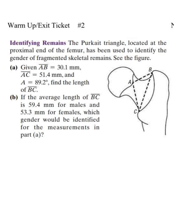 Solved Warm Up/Exit Ticket #2 Identifying Remains The | Chegg.com