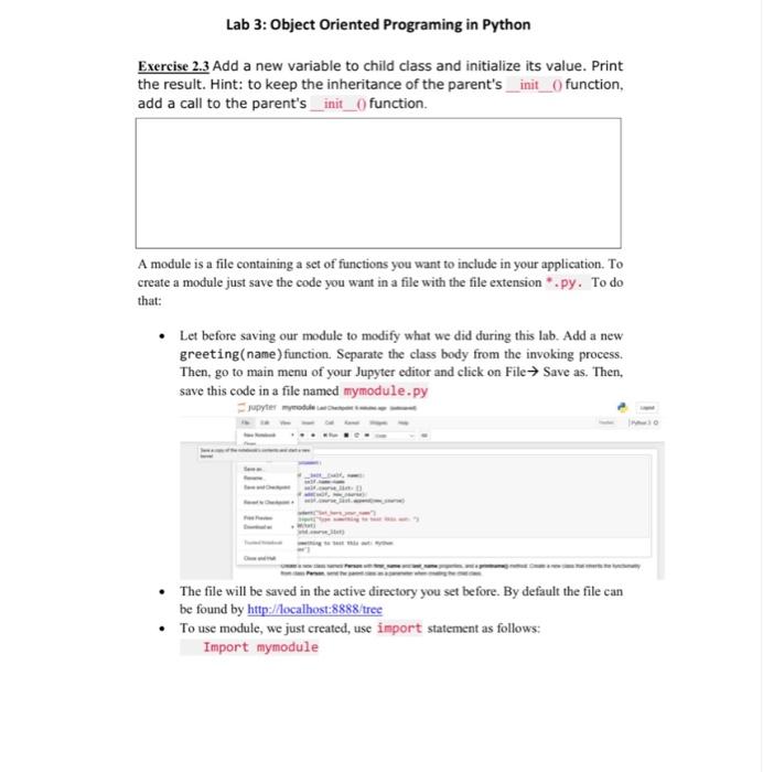 Solved Lab 3 Object Oriented Programing In Python 22 1811