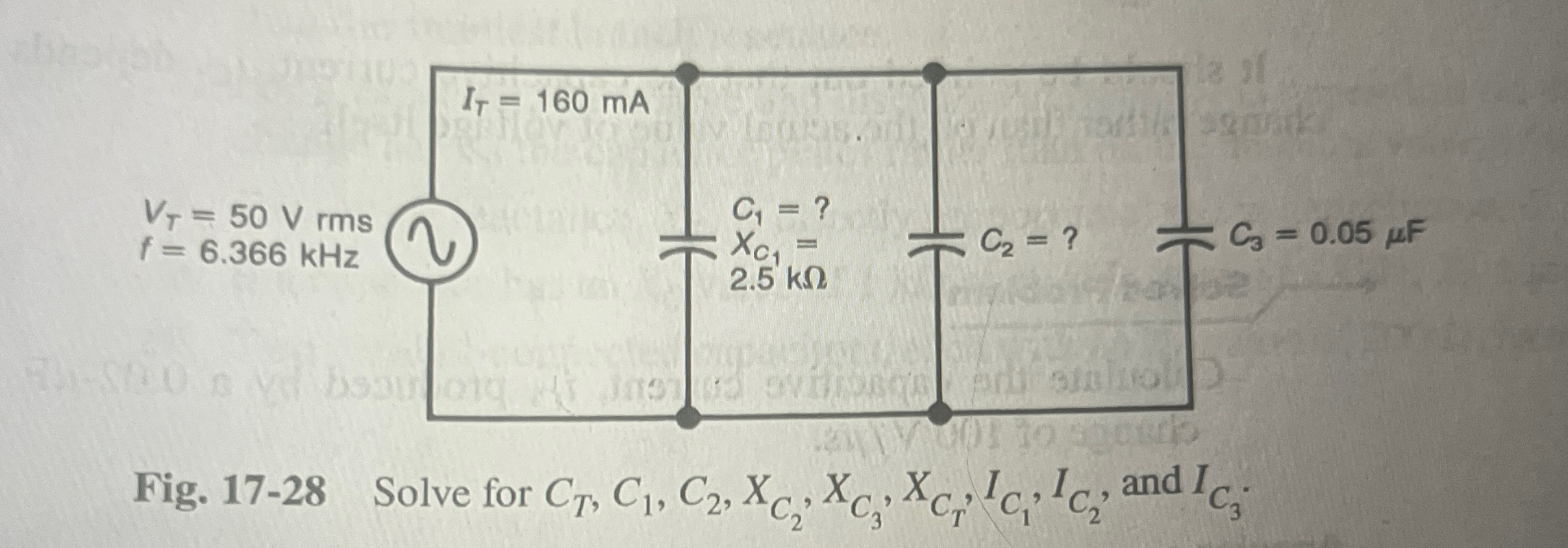 Solved Fig. 17-28 ﻿Solve for CT,C1,C2,xC2,xC3,xCT,IC1,IC2, | Chegg.com