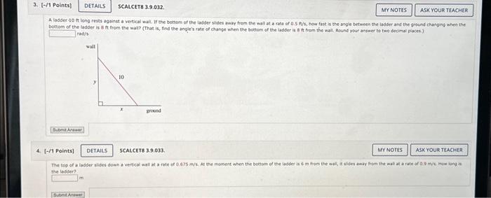 Solved redis [-11 Points] SCALCETE 3.9.03], the laditers? | Chegg.com