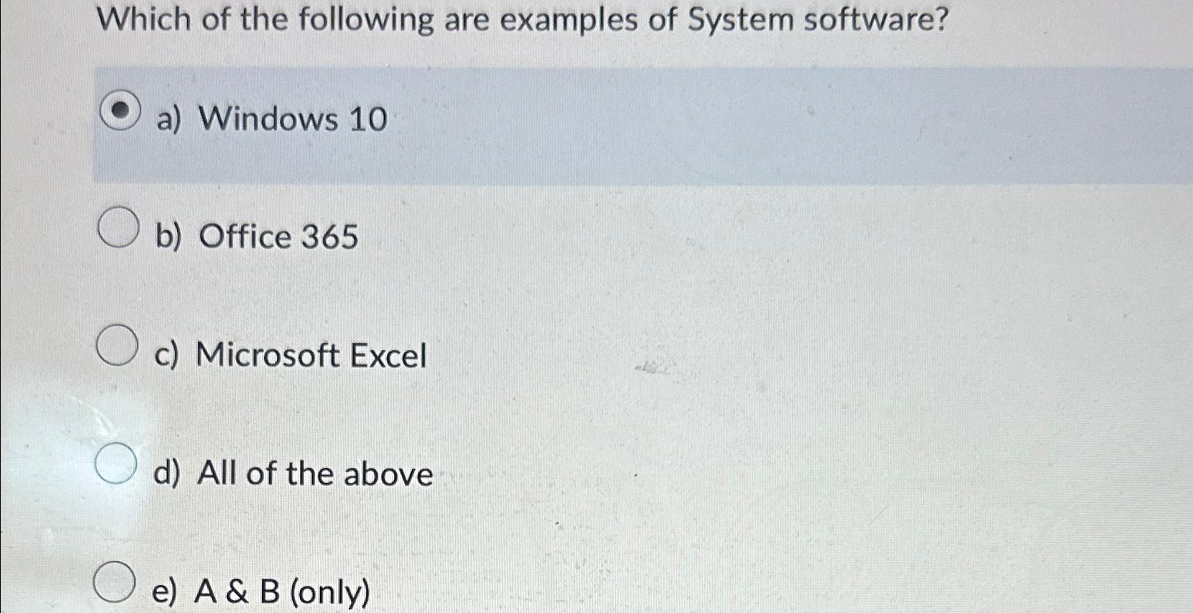 Solved Which of the following are examples of System | Chegg.com