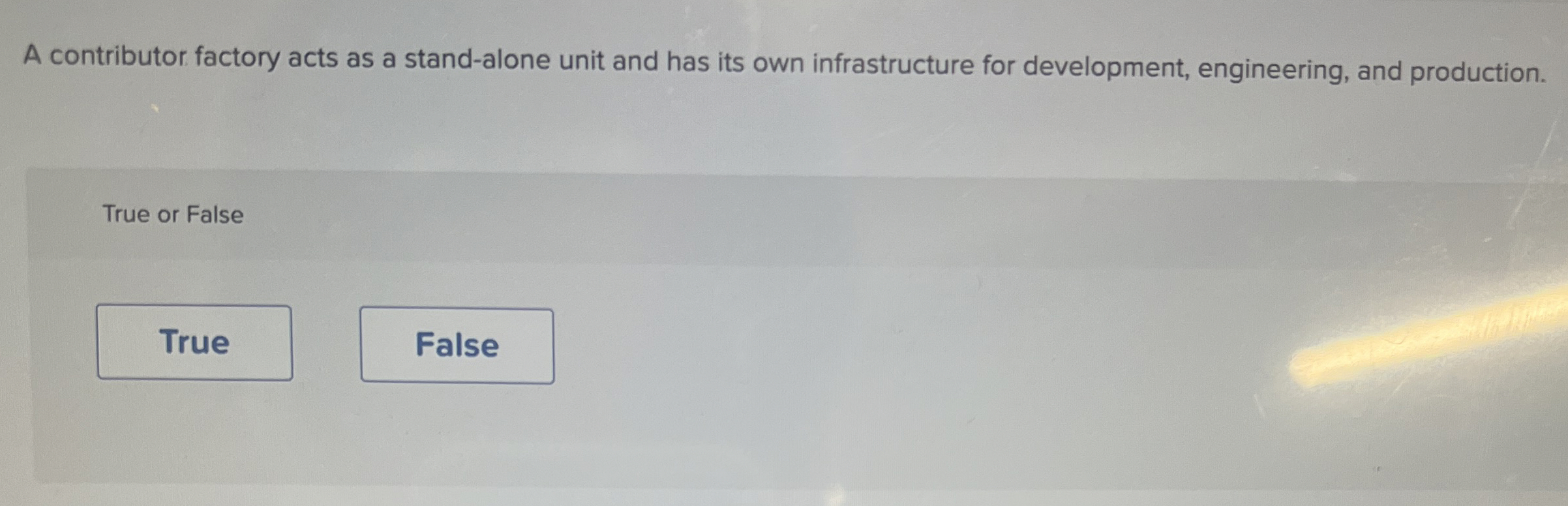 Solved A contributor factory acts as a stand-alone unit and | Chegg.com