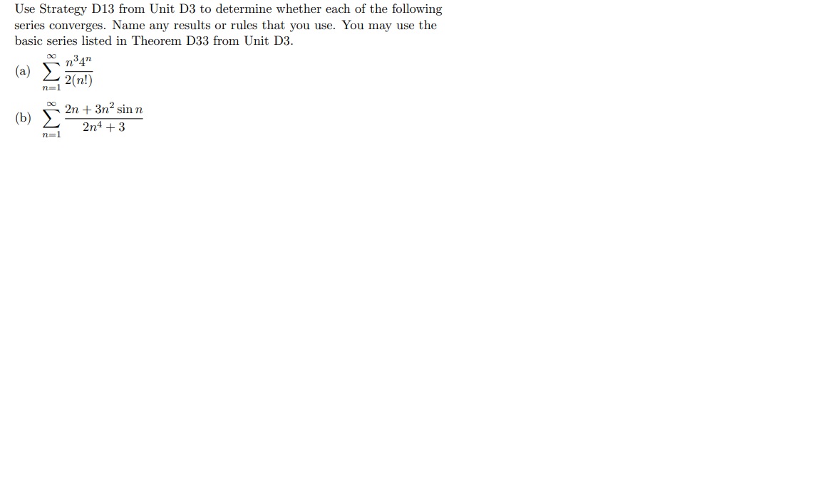 Solved Use Strategy D13 ﻿from Unit D3 ﻿to determine whether | Chegg.com