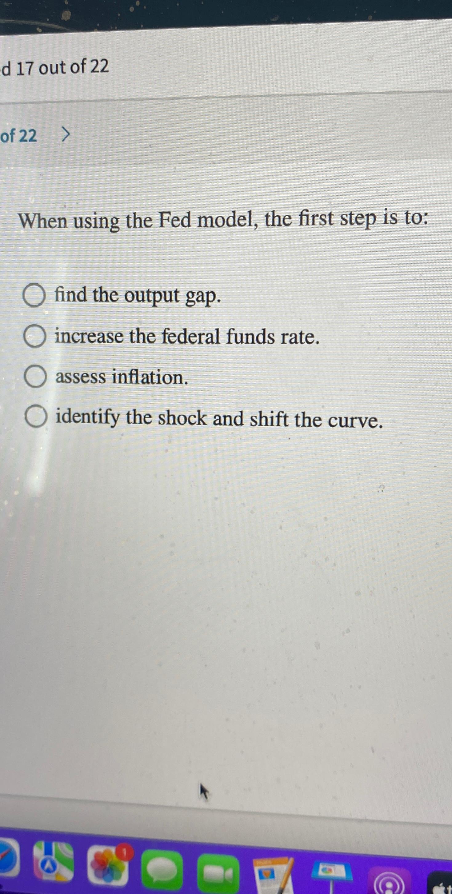 Solved d 17 ﻿out of 22of 22>When using the Fed model, the | Chegg.com