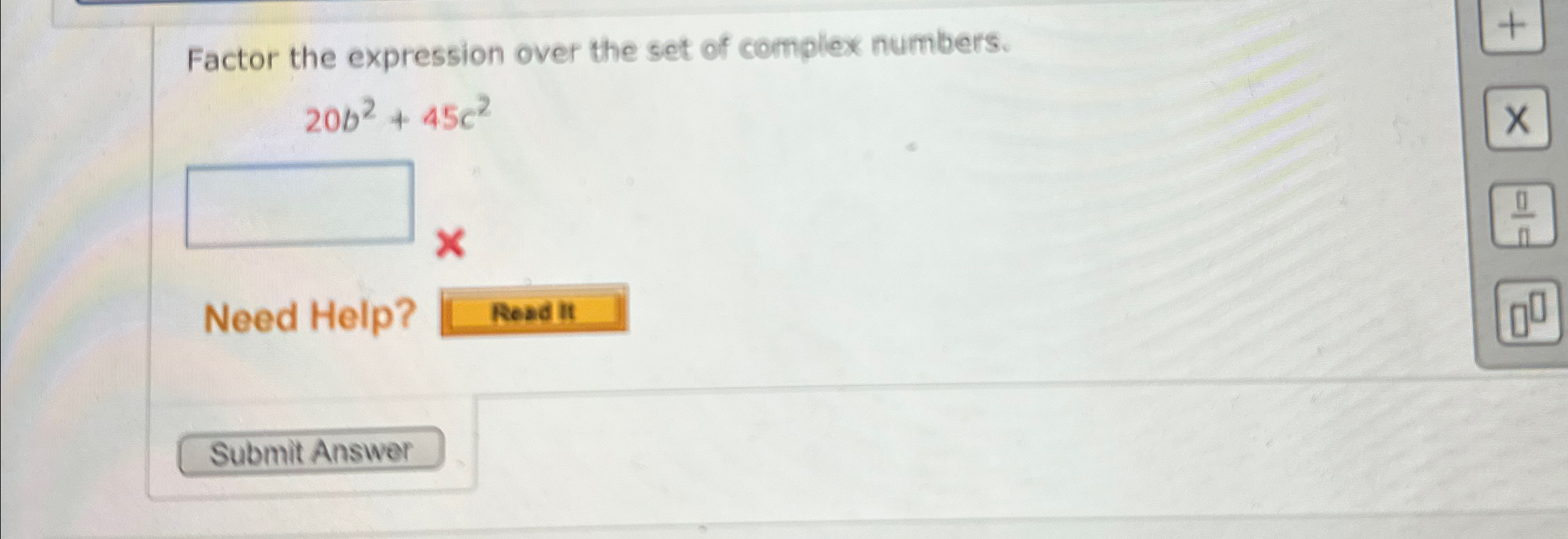 Solved Factor the expression over the set of complex | Chegg.com