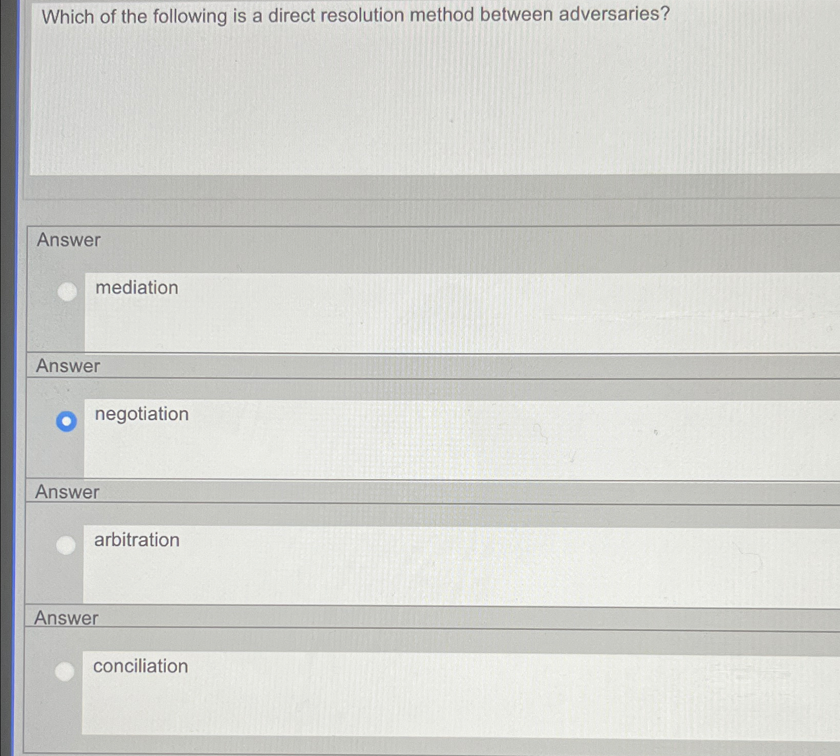 Solved Which of the following is a direct resolution method | Chegg.com