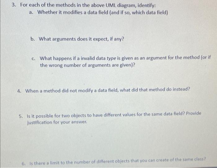 Solved Need help answering these questions based off the UML | Chegg.com