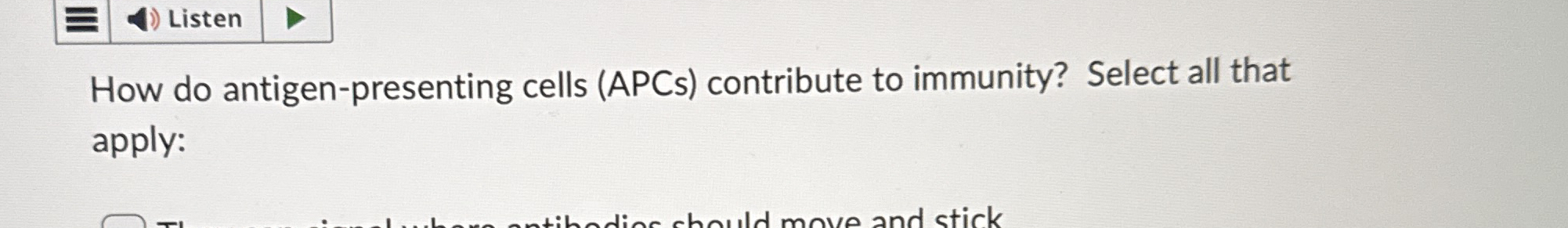 Solved How do antigen-presenting cells (APCs) ﻿contribute to | Chegg.com