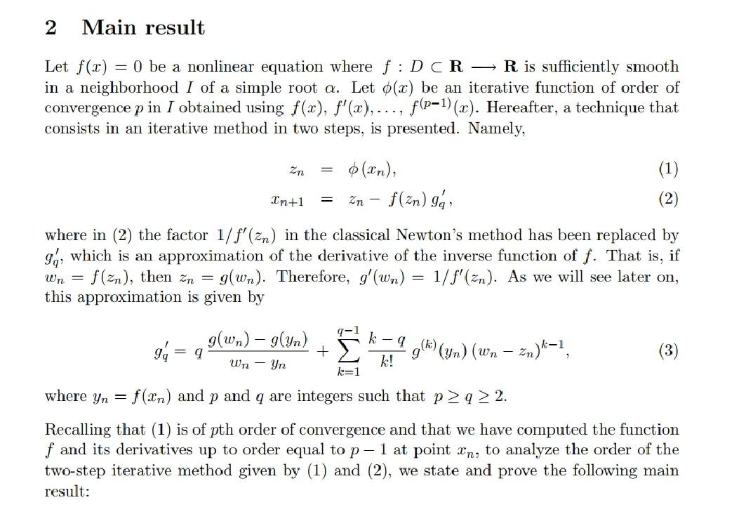 Solved A technique to composite a modified Newton's method | Chegg.com