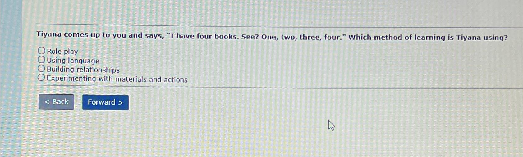 Solved Tiyana comes up to you and says, "I have four books. | Chegg.com