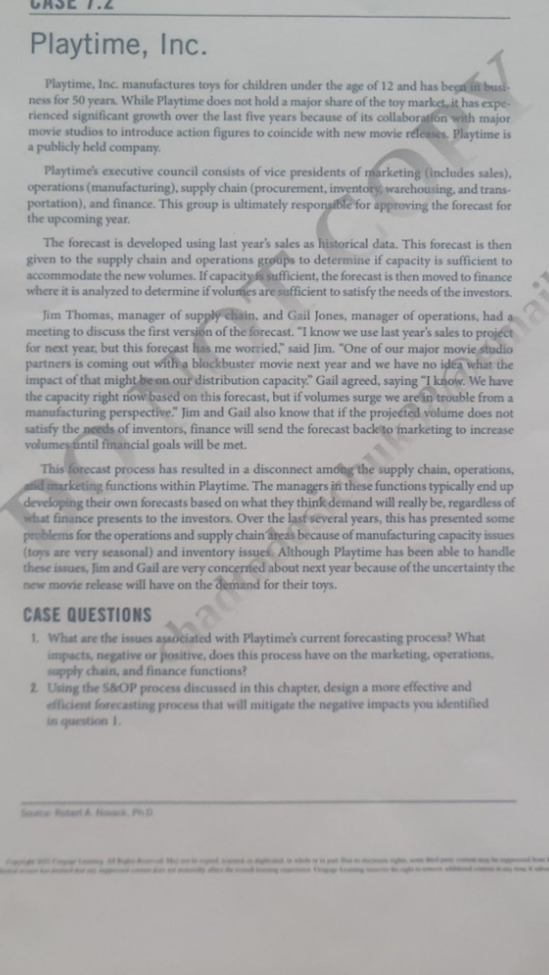 Solved What Are Some Potential Forecasting Errors That