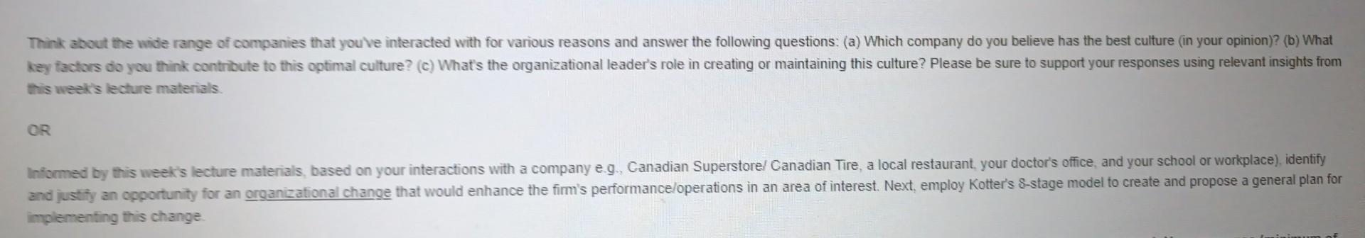 Solved Think about the wide range of companies that youve | Chegg.com