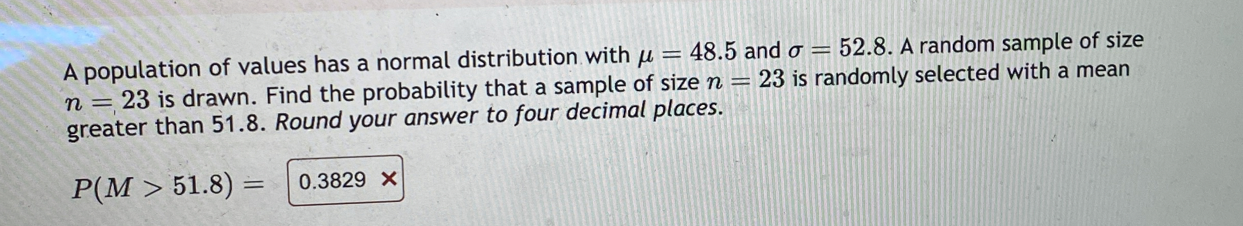 Solved A population of values has a normal distribution with | Chegg.com