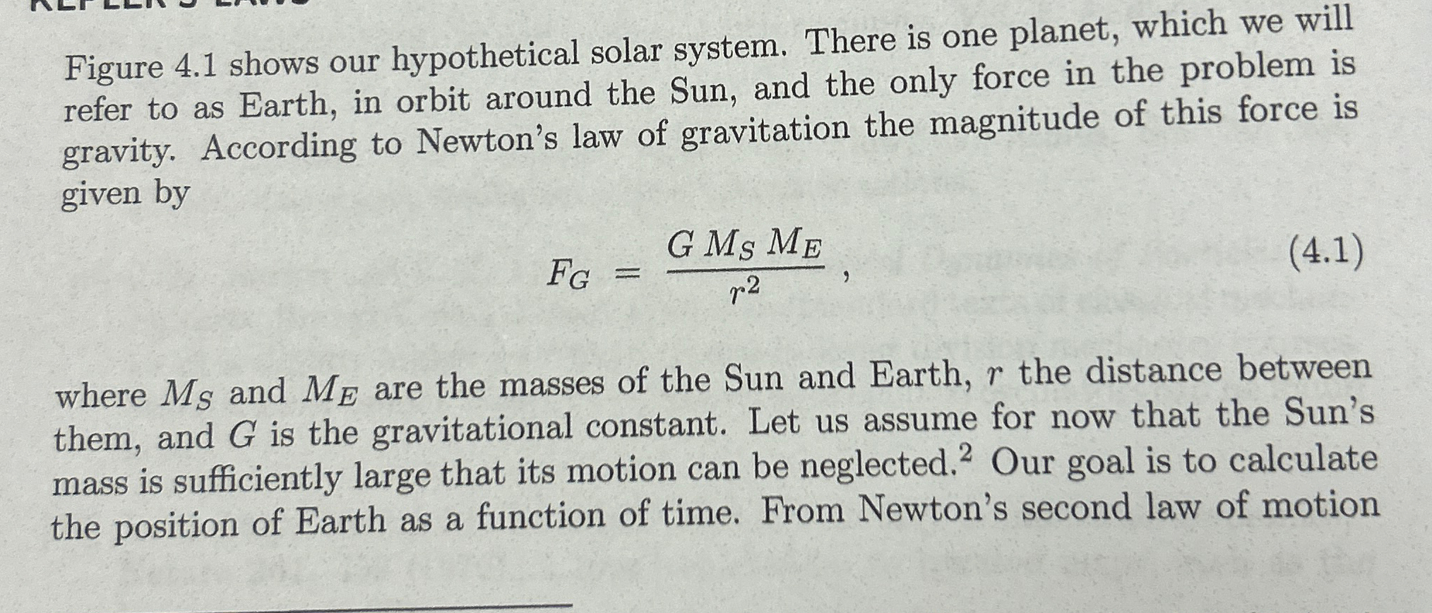 Solved Figure 4.1 ﻿shows our hypothetical solar system. | Chegg.com