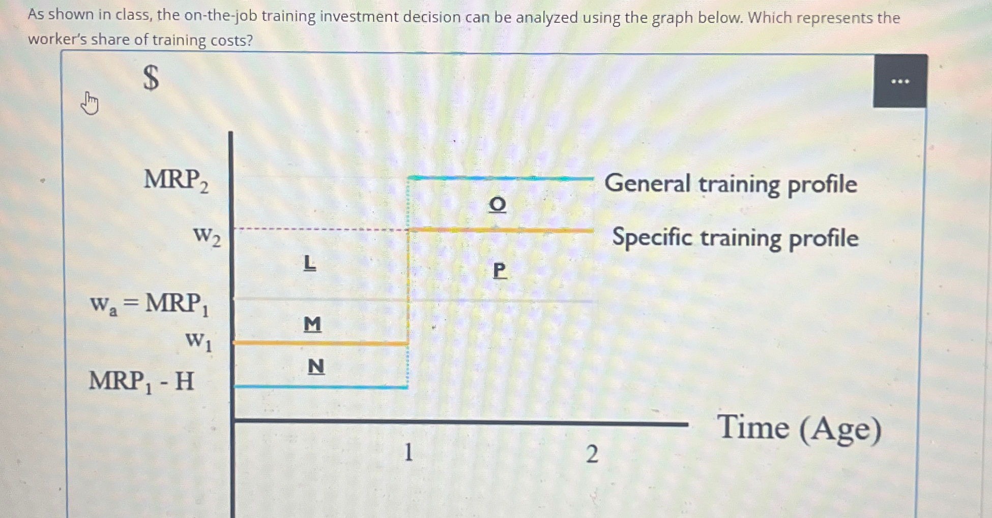 Solved As shown in class, the on-the-job training investment | Chegg.com