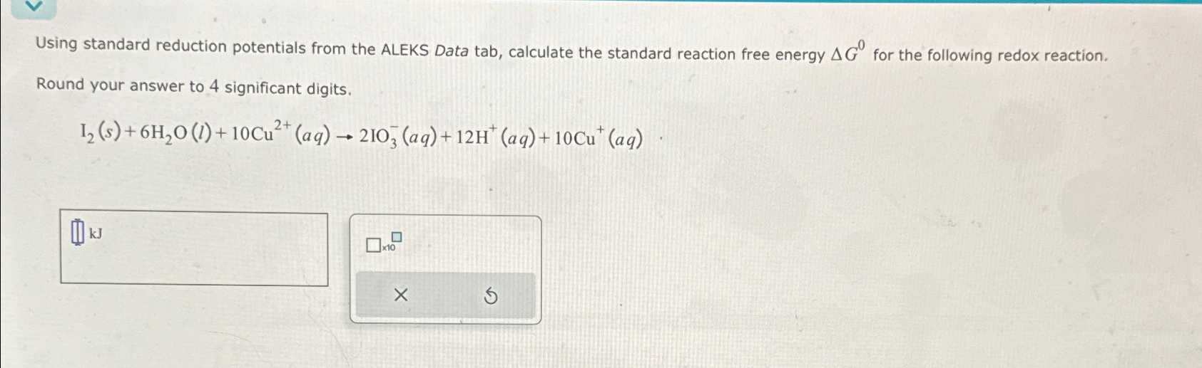 Solved Using Standard Reduction Potentials From The Aleks