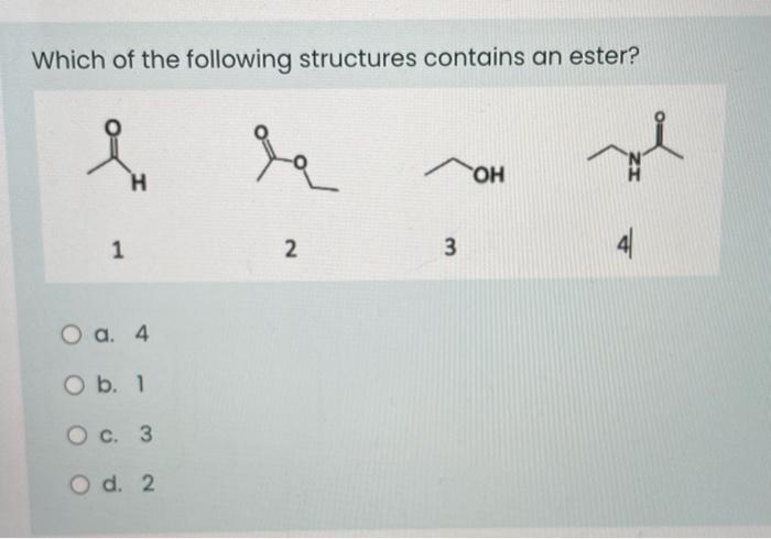 Solved Which of the following structures contains an | Chegg.com