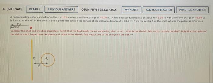Solved A noncondecting spherical shell of radius r=15.0 cm | Chegg.com