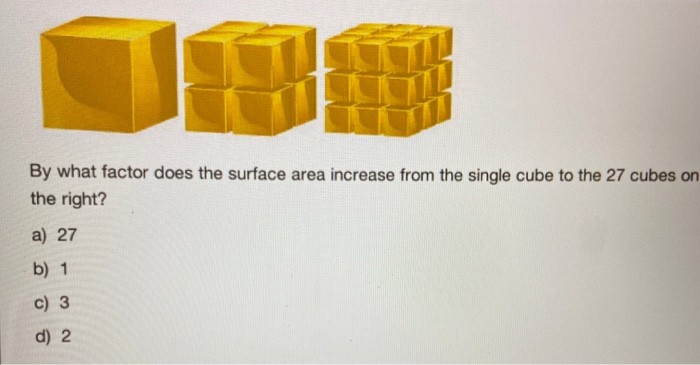 Solved By what factor does the surface area increase from | Chegg.com