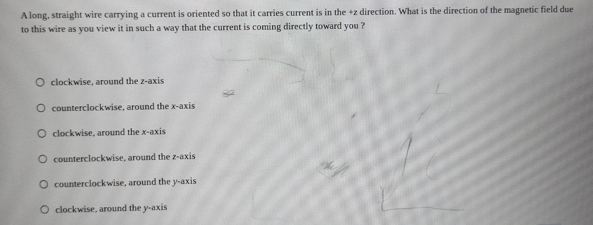 Solved A long, straight wire carrying a current is oriented | Chegg.com