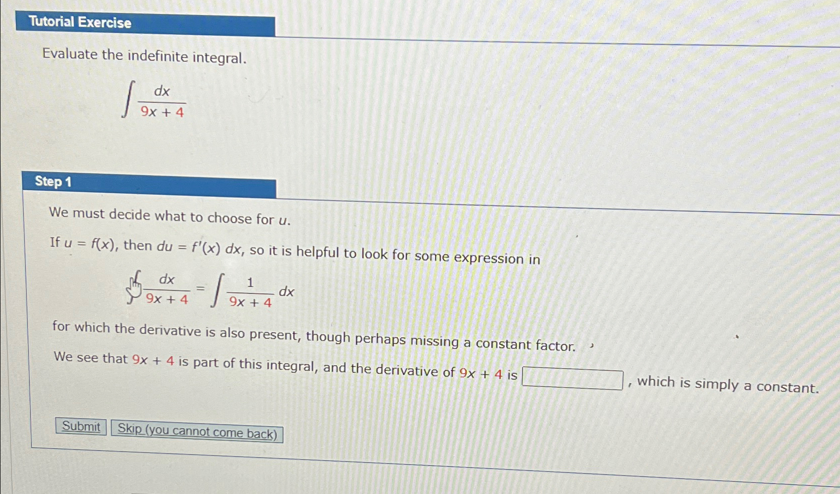 Solved Tutorial ExerciseEvaluate the indefinite | Chegg.com Solved Tutorial ExerciseEvaluate the indefinite | Chegg.com