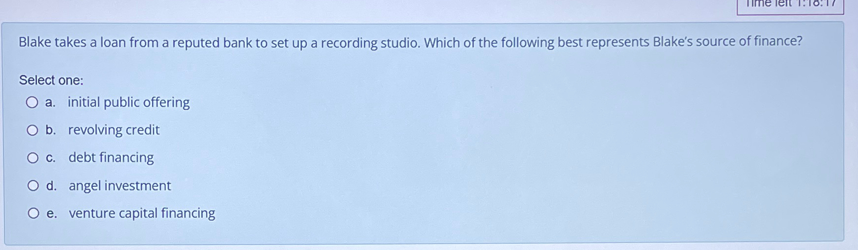 Solved Blake takes a loan from a reputed bank to set up a | Chegg.com