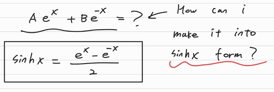 Solved Aex+Be−x=?← How can i make it in to | Chegg.com