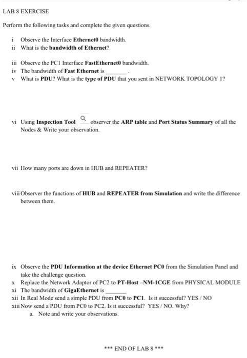 Solved LAB & EXERCISE Perform the following tasks and | Chegg.com