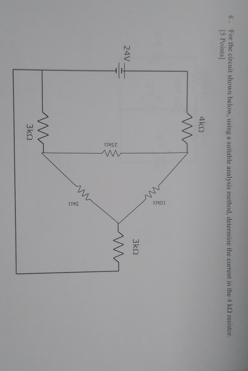 Solved 6. For the circuit shown below, using a suitable | Chegg.com
