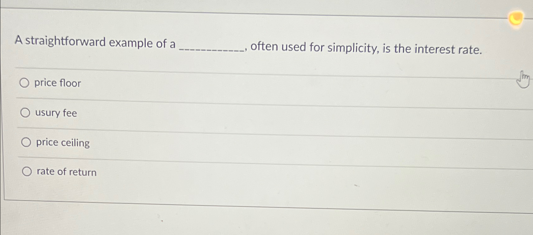 Solved A straightforward example of a often used for | Chegg.com
