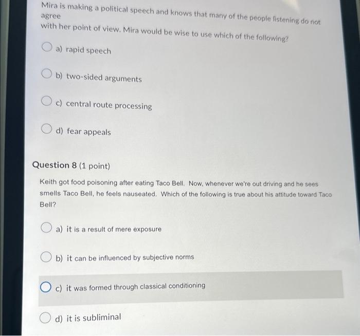 Solved Mira is making a political speech and knows that many | Chegg.com