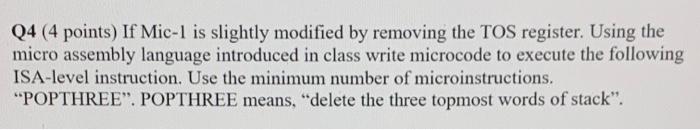 Solved Q4 (4 points) If Mic-1 is slightly modified by | Chegg.com