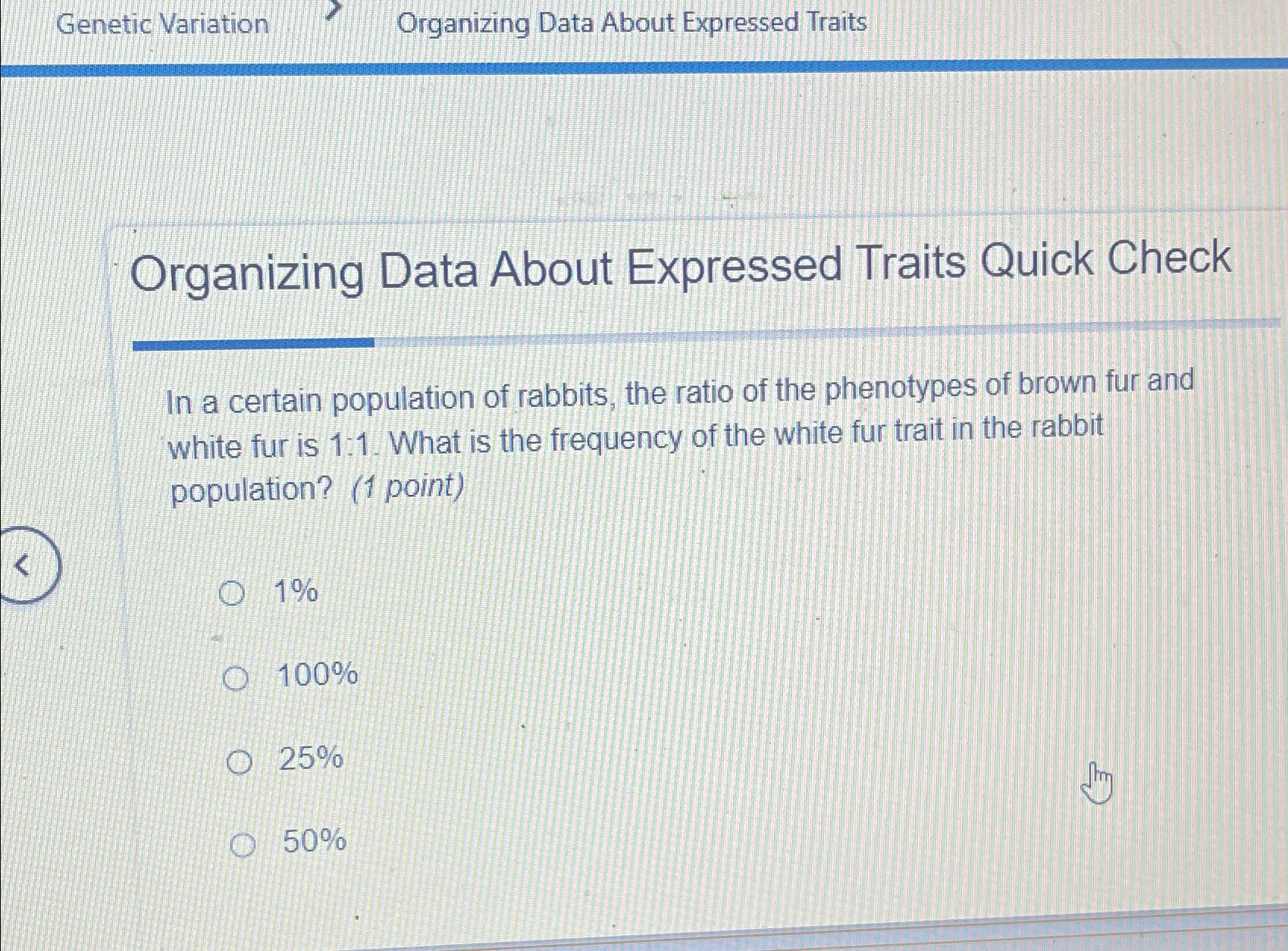 Solved Genetic VariationOrganizing Data About Expressed | Chegg.com