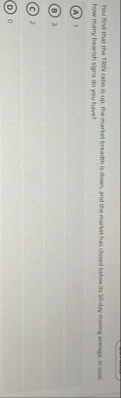 Solved You find that the TRIN ratio is up, ﻿the market | Chegg.com