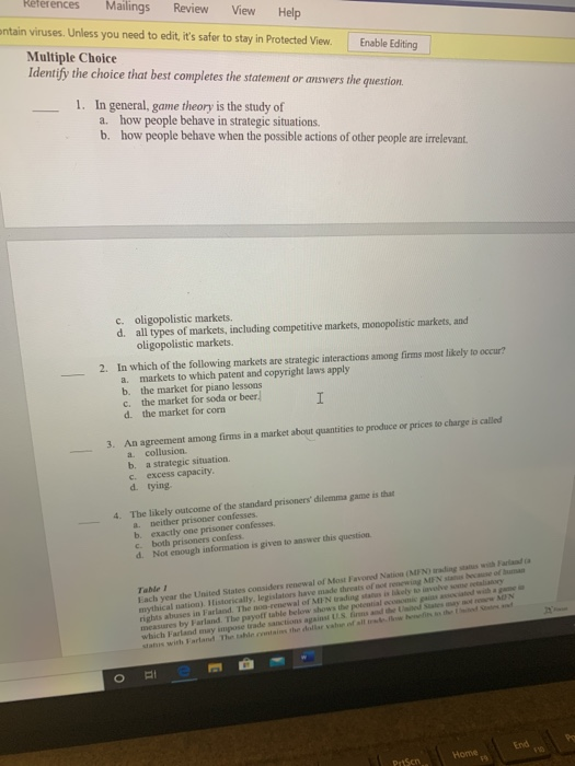 Solved References Mailings Review View Help Ontain Viruses