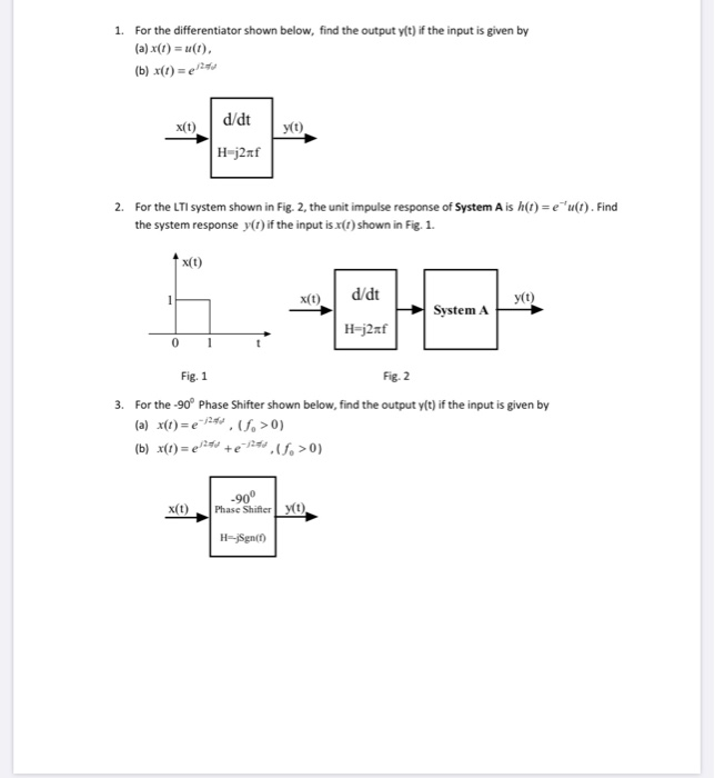 Solved 1. For the differentiator shown below, find the | Chegg.com